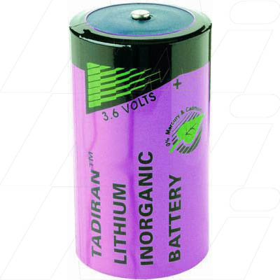 Tadiran D Size 3.6V Lithium Thionyl Chloride Cylindrical Cell Battery