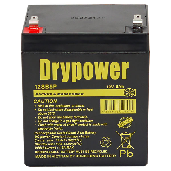 Drypower 12SB5P 12V 5Ah Sealed Lead Acid Battery | Batteries Direct