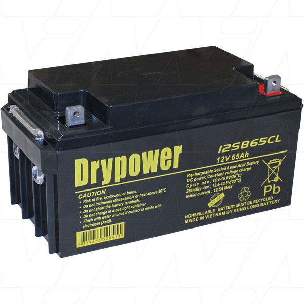 Drypower 12SB65CL 12V 65Ah Sealed Lead Acid Battery