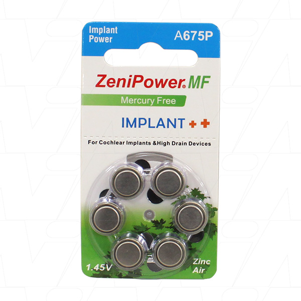 Ansmann 5013253 A675 hearing aid battery. Replaces 675, 675A, 675AP ...