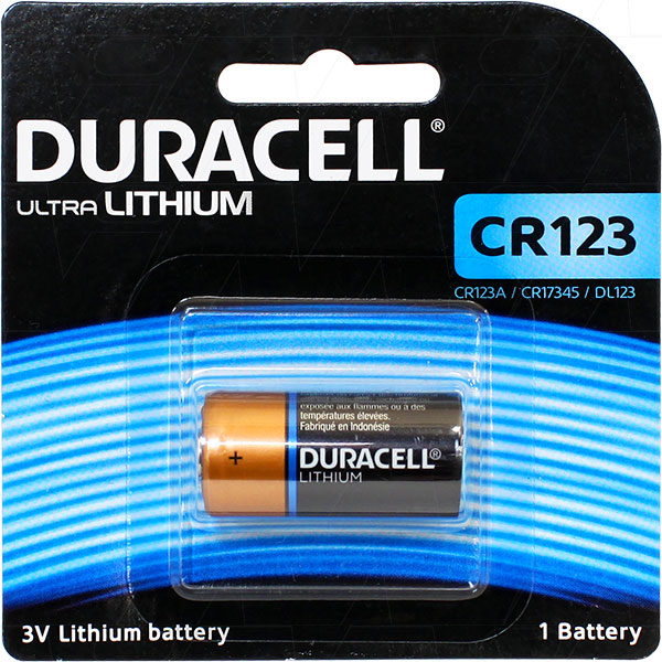 DL123AB - DL123A Duracell Ultra Lithium battery replaces CR123A, EL123A ...