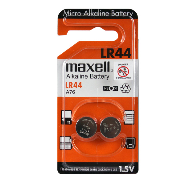 Maxell LR44 Specialised 1.5V Alkaline Battery Button Cell | Batteries ...