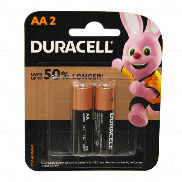 Duracell Copper Top MN1500 AA Alkaline Battery (Pack 2) | Batteries Direct