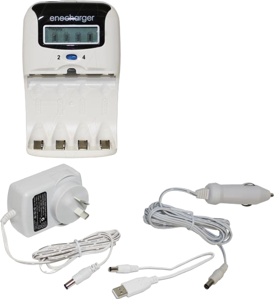 Enecharger USB Battery Charger for 2 or 4 AA or AAA NiCd/NiMH (Includes ...