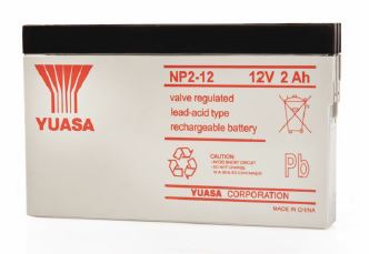 Yuasa NP2-12 NP Series 12V 2AH VRLA Battery