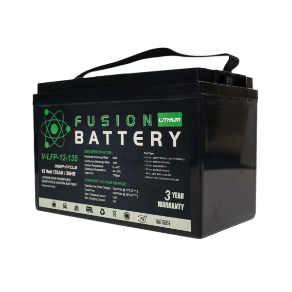Fusion V-LFP-12-135 12V 135AH Lithium Deep-Cycle LiFePO4 Battery ...