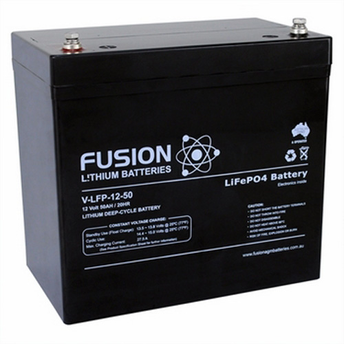 Fusion V-LFP-12-50 12V 50AH Lithium Deep-Cycle LiFePO4
